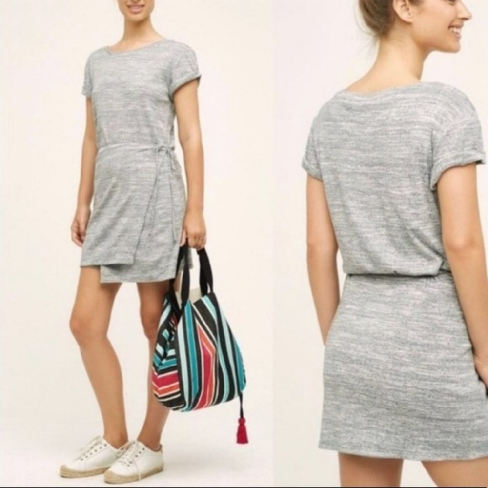 Anthropologie Maeve Riley Wrap Dress Size Xs Gray - Gem